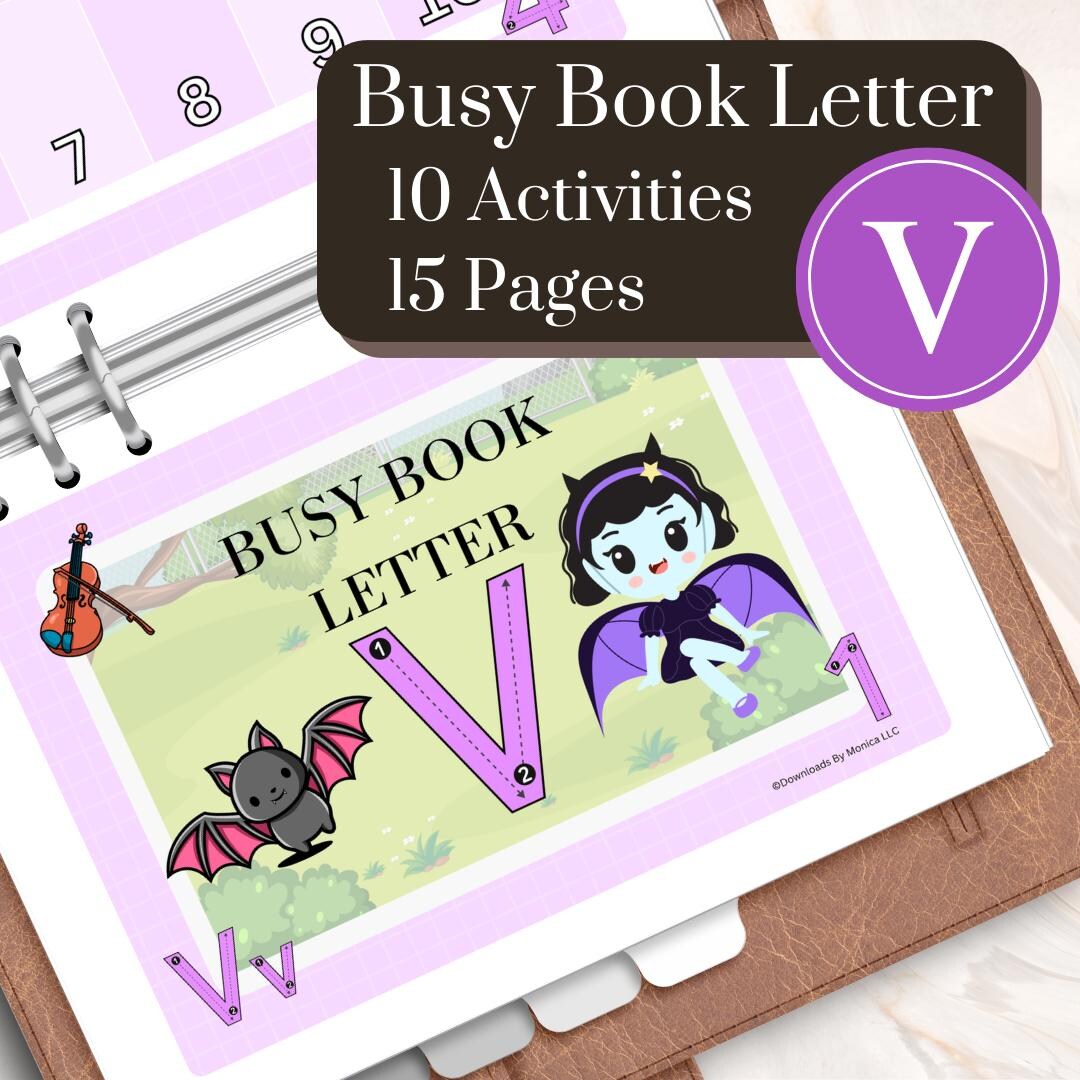 Letter V Busy Book | Alphabet Busy Book | Alphabet Activity | Preschool ...