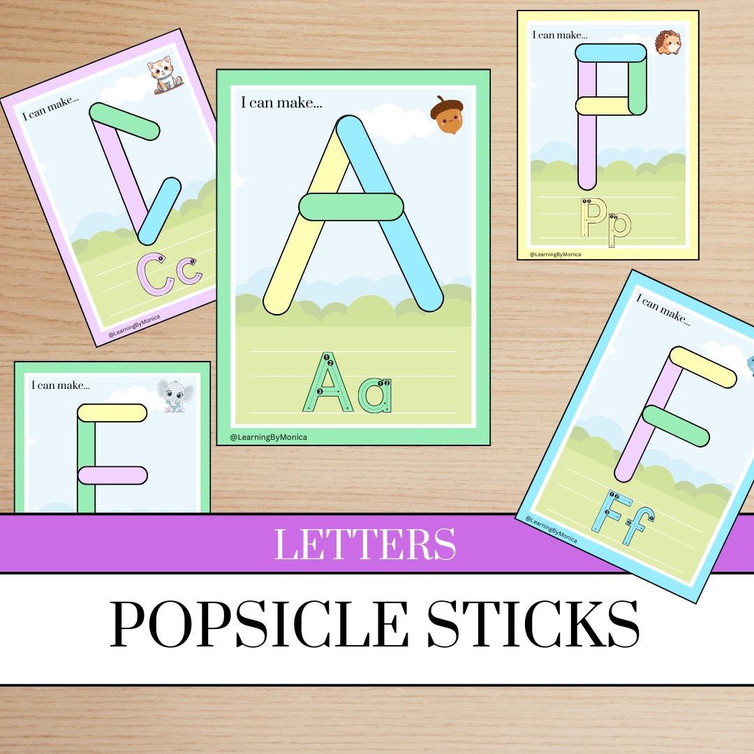 Alphabet Popsicle Sticks Activity | ABC Popsicle Stick Activity ...