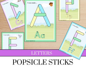 Alphabet Popsicle Sticks Activity ABC Popsicle Stick Activity ...