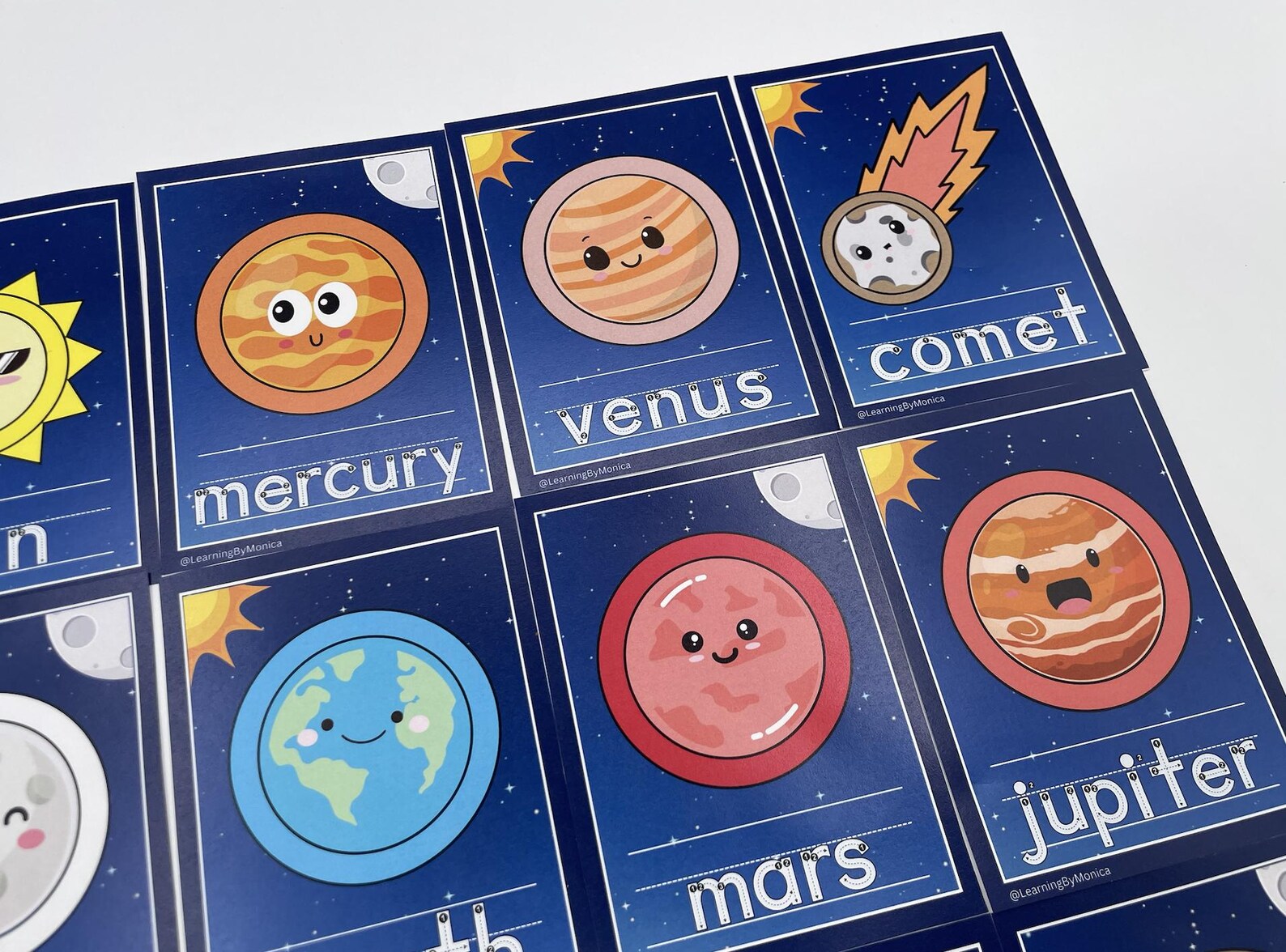 Solar System Play Dough Mat | Space Playdoh Mat | Astronomy Play Dough ...