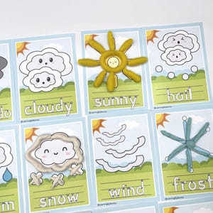 Weather Play Dough Mats | Printable Playdough Activity | Toddler ...