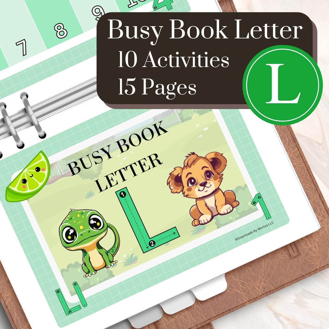 Letter L Busy Book | Alphabet Busy Book | Alphabet Activity | Preschool ...