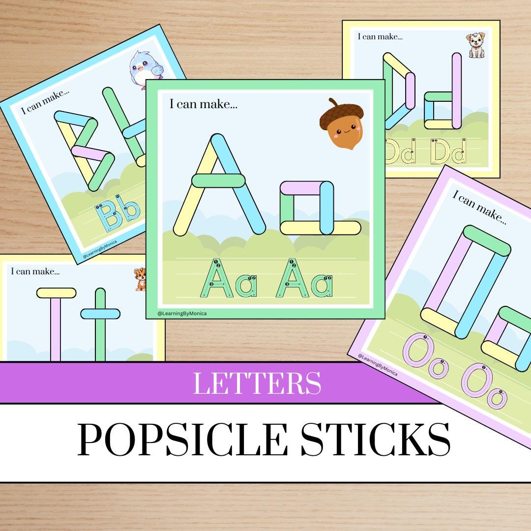 Alphabet Popsicle Sticks Activity | Popsicle Stick Activities | ABC ...