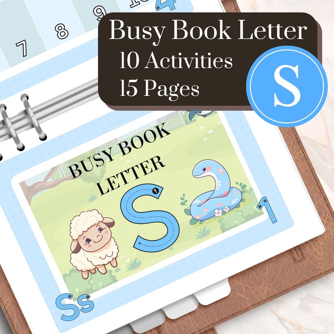 Letter S Busy Book | Alphabet Busy Book | Alphabet Activity | Preschool ...