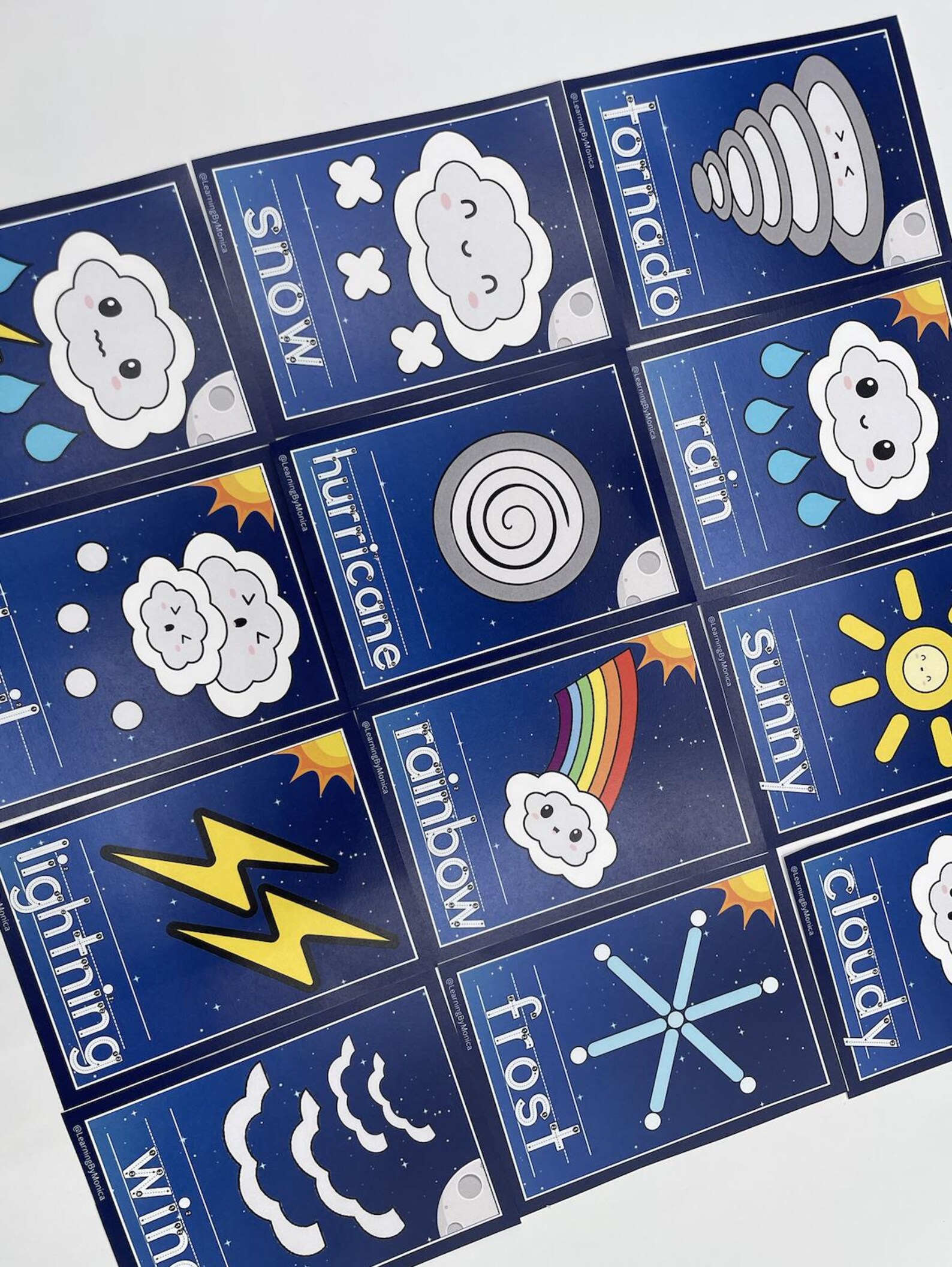 Weather Play Dough Mats | Playdoh Mat | Playdough Mats | Printable ...