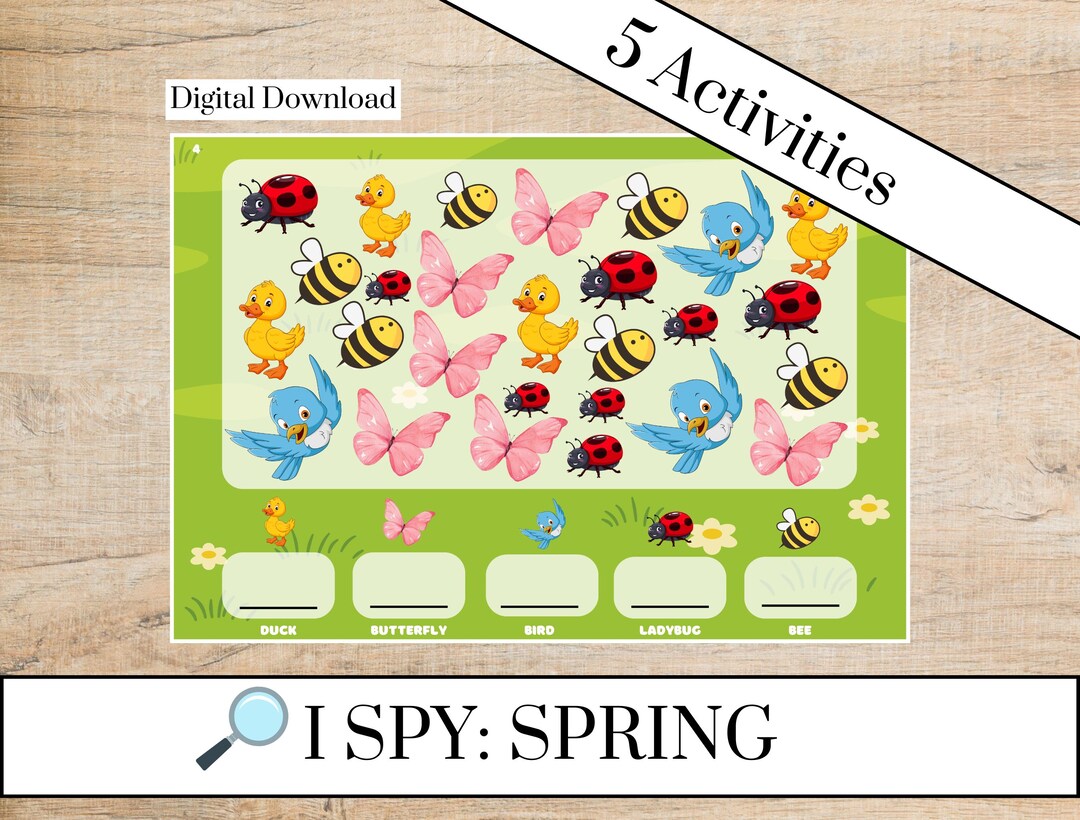 I Spy Spring Counting Activity | Spring Printable Counting Worksheets ...