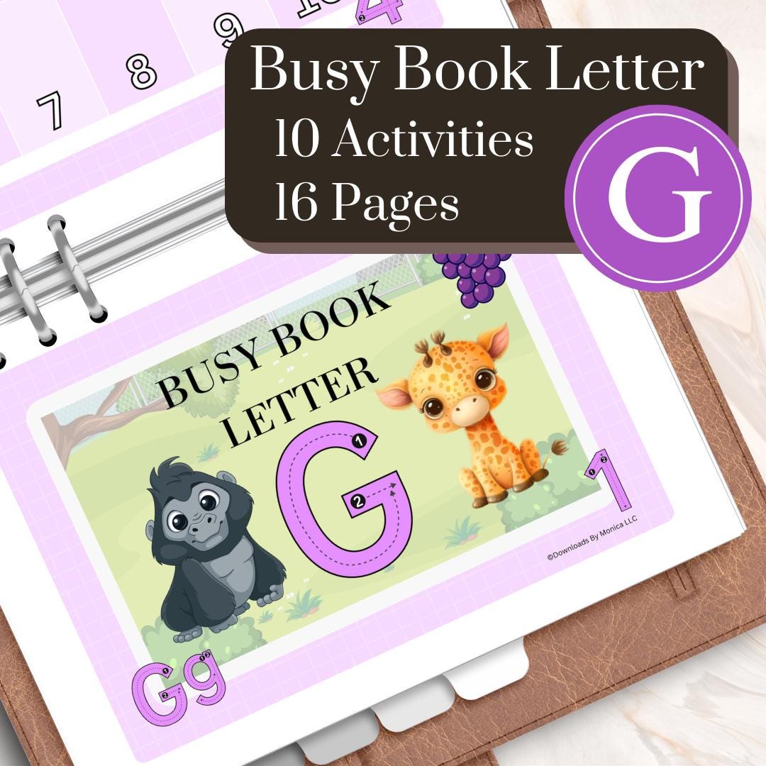 Letter G Busy Book | Alphabet Busy Book | Alphabet Activity | Preschool ...