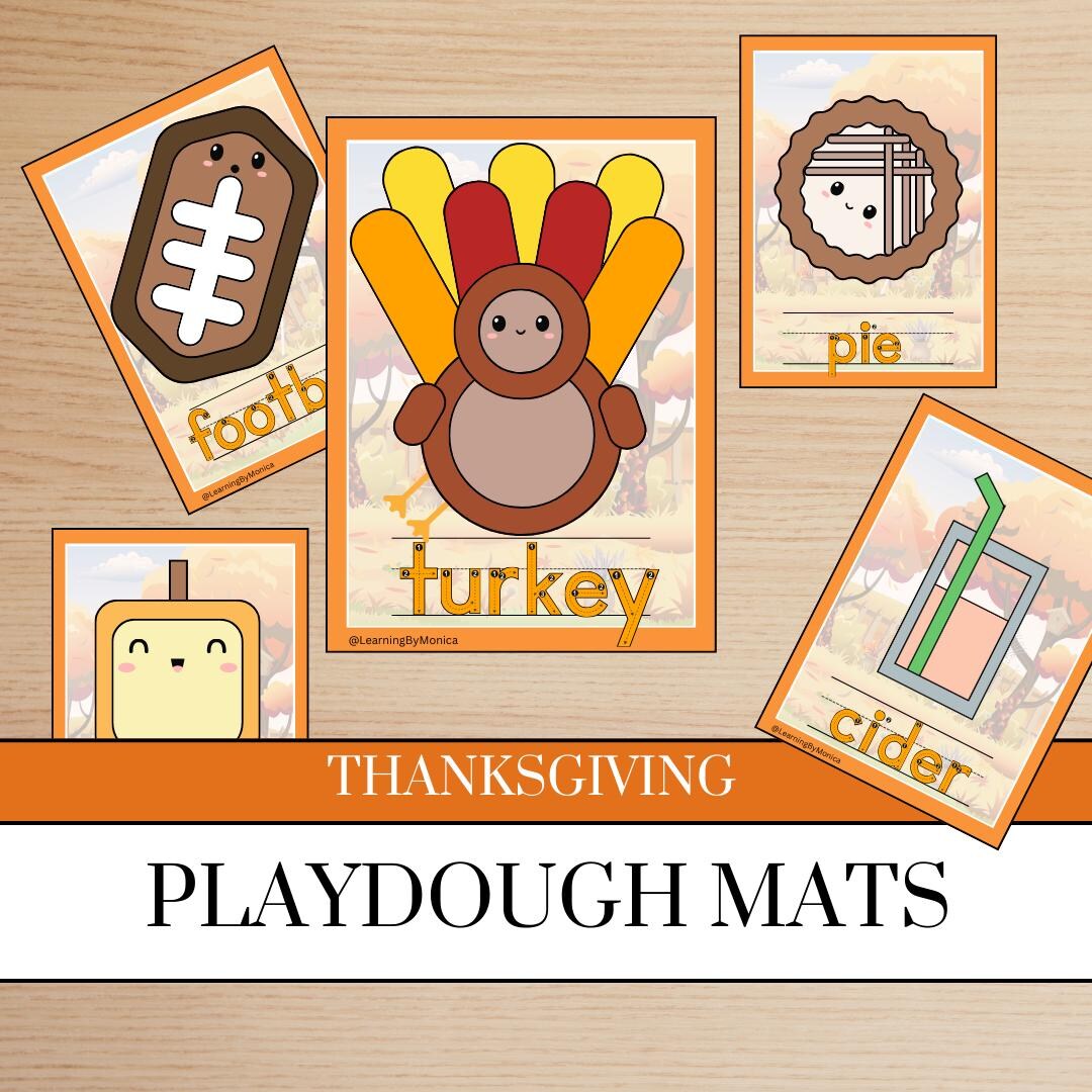 Thanksgiving Playdough Mats | Thanksgiving Playdoh Mats | Play Doh ...