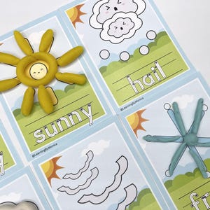 Weather Play Dough Mats | Printable Playdough Activity | Toddler ...