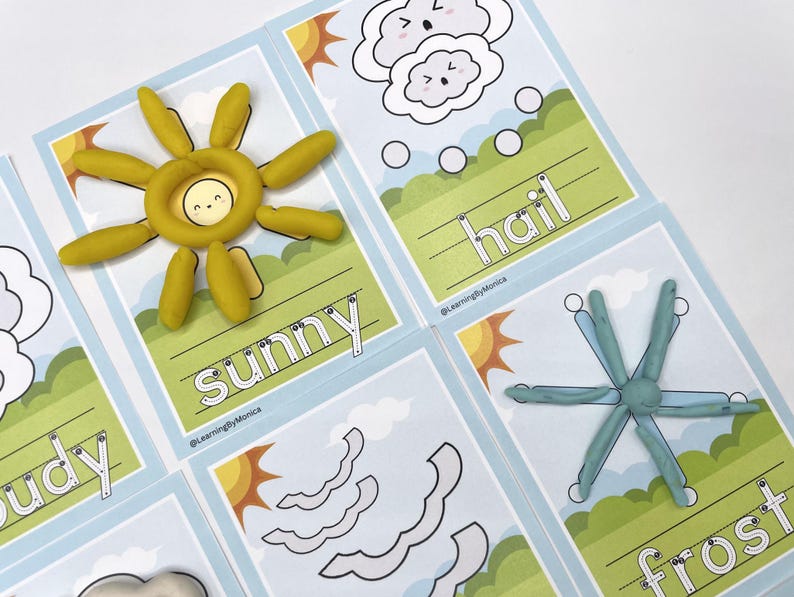 Weather Play Dough Mats | Printable Playdough Activity | Toddler ...