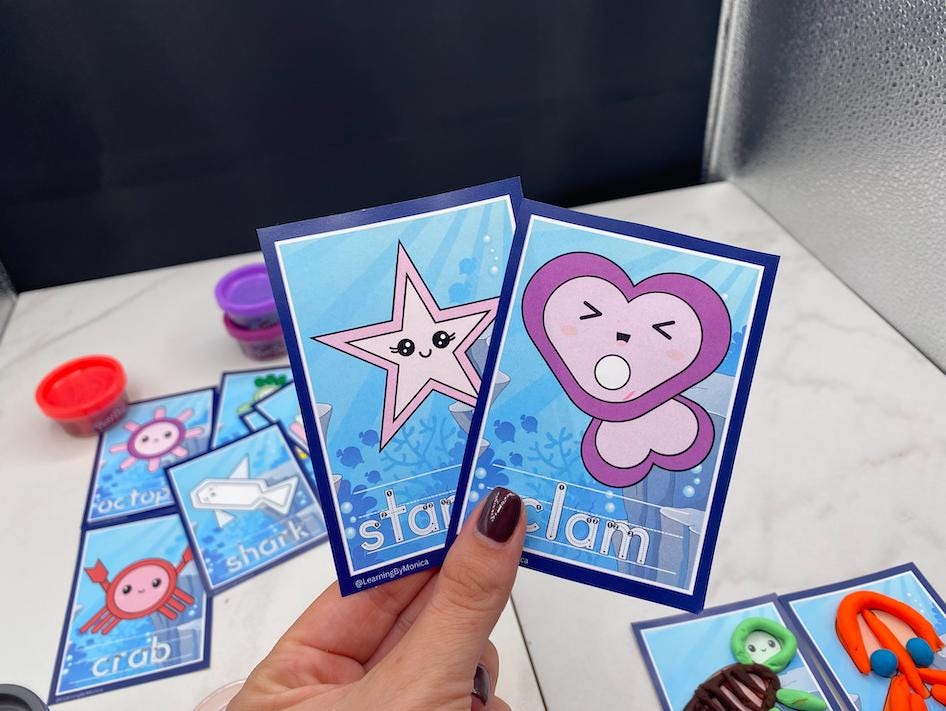 Ocean Animals Playdough Mats | Ocean Playdoh Mat | Animal Playdough ...