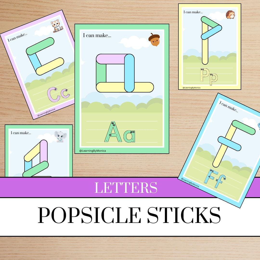 Alphabet Popsicle Sticks Activity ABC Popsicle Stick Activity ...