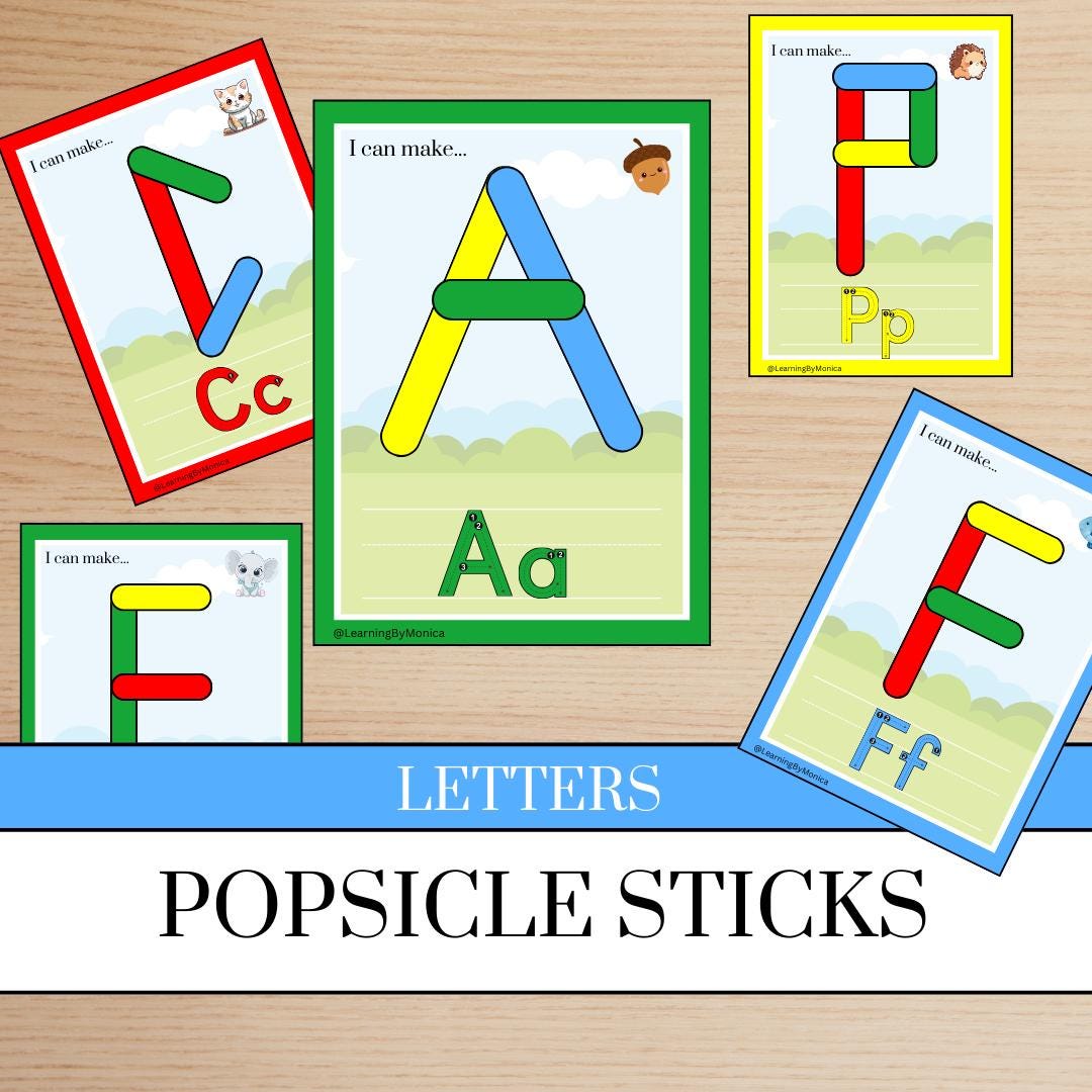 Alphabet Popsicle Sticks Activity ABC Popsicle Stick Activity ...