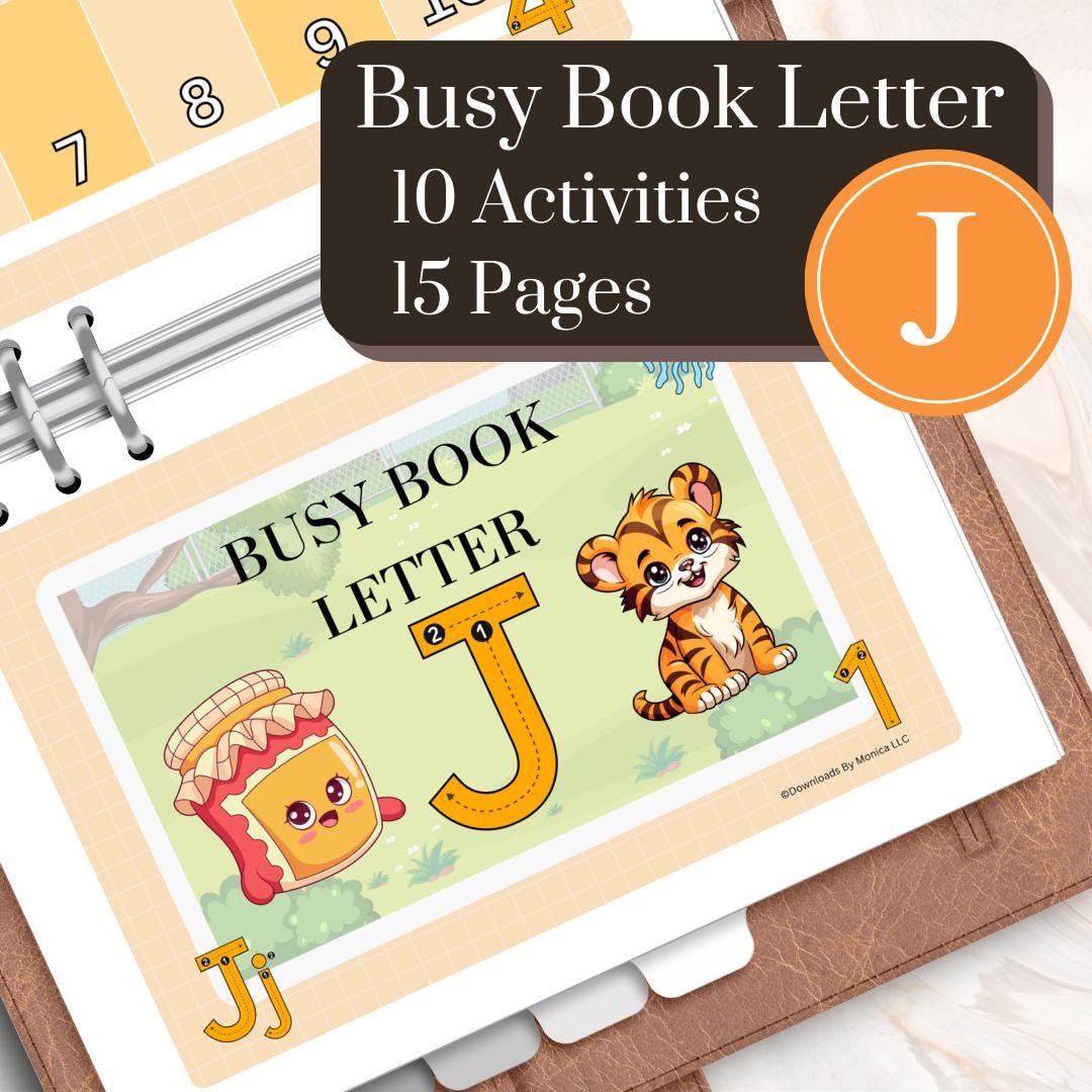 Letter J Busy Book | Alphabet Busy Book | Alphabet Activity | Preschool ...