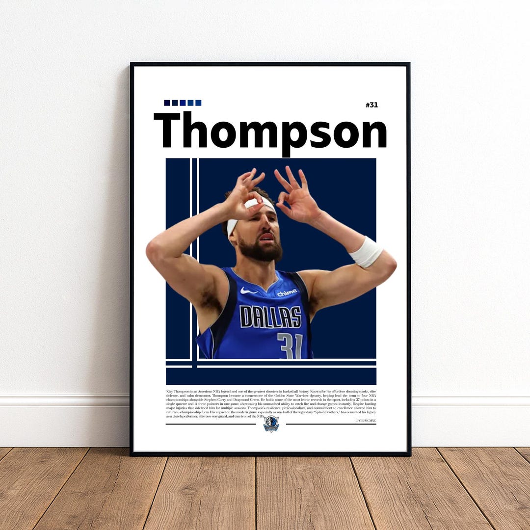Klay Thompson Poster | Dallas Mavericks | Mavs Poster | NBA Poster ...