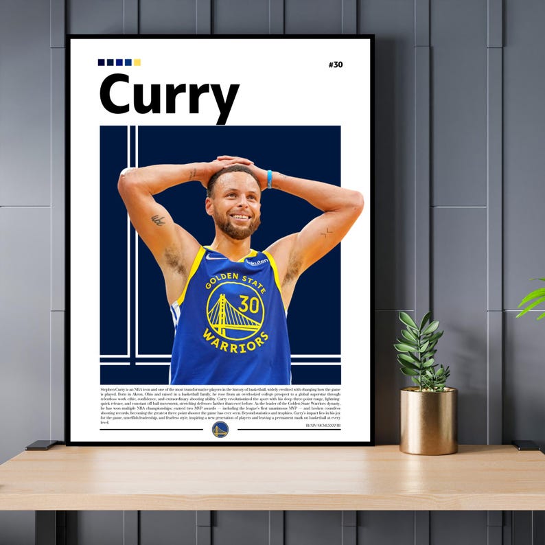 Steph Curry Poster | Golden State Warriors | Warriors Poster | NBA ...
