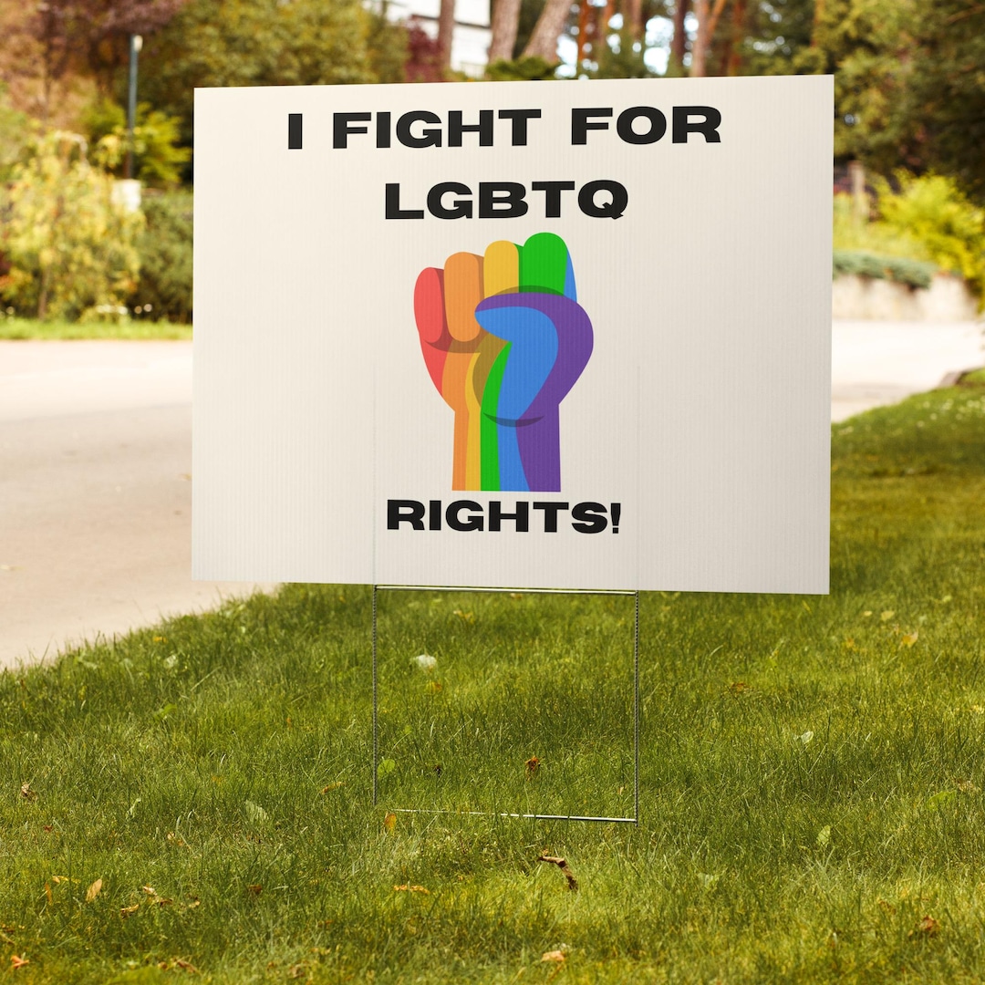 LGBTQ YARD or PROTEST Sign - Etsy