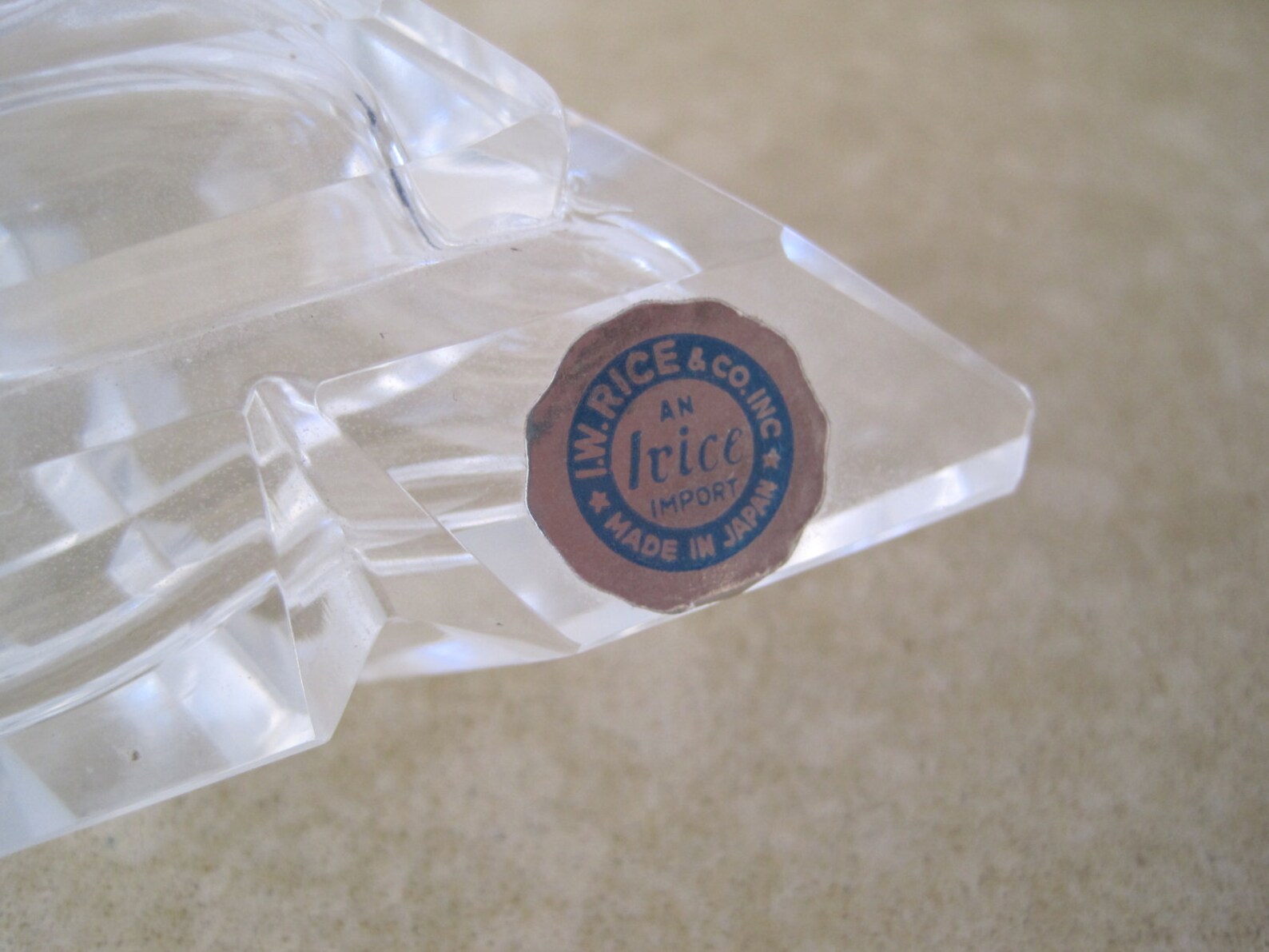 Vintage Irice I. W. Rice and Co. Perfume Bottle Faceted Glass Mid ...