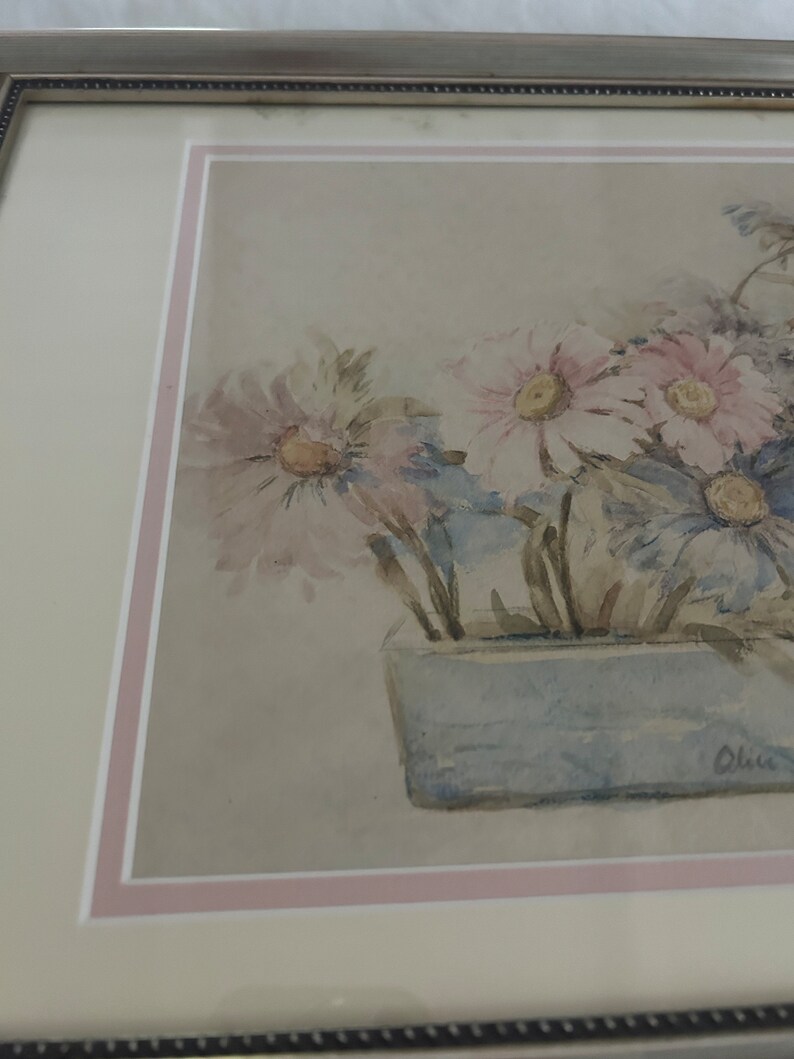 Vintage Original Watercolor Still Life Floral by Listed Artist Alice ...