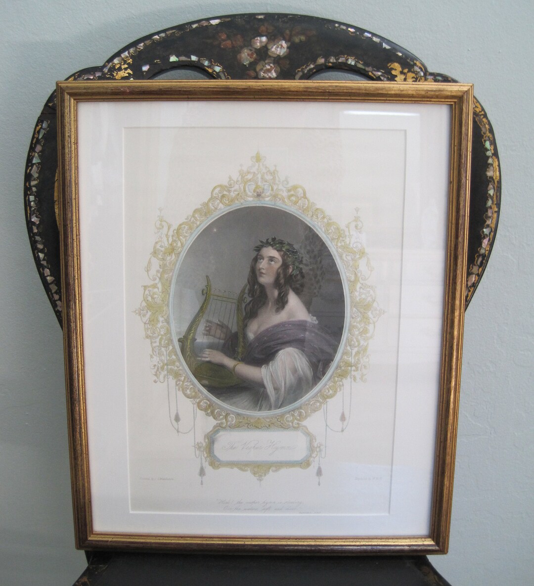 Rare 1845 Hand Colored Engraving From Finden's "the Beauties of Moore ...