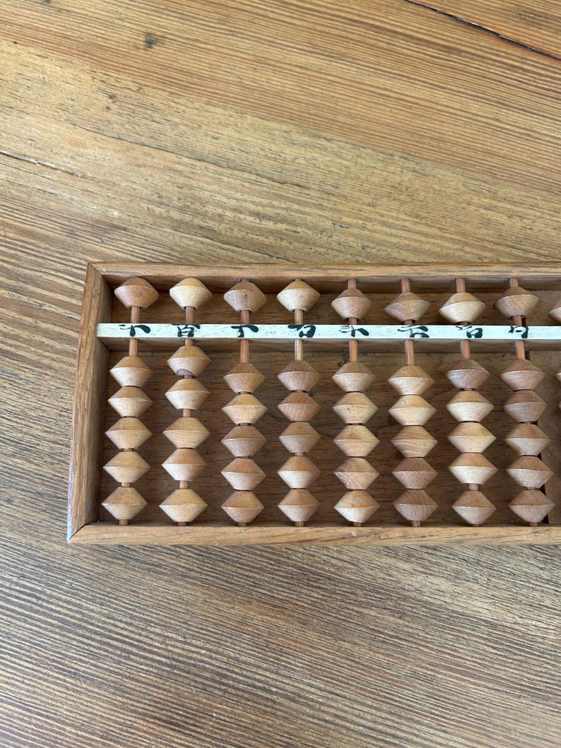 Antique Japanese Soroban Abacus Counting Device Wood With Bone - Etsy