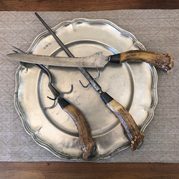 Antique Carving Set - Etsy