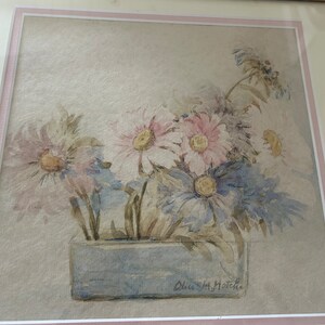 Vintage Original Watercolor Still Life Floral by Listed Artist Alice ...