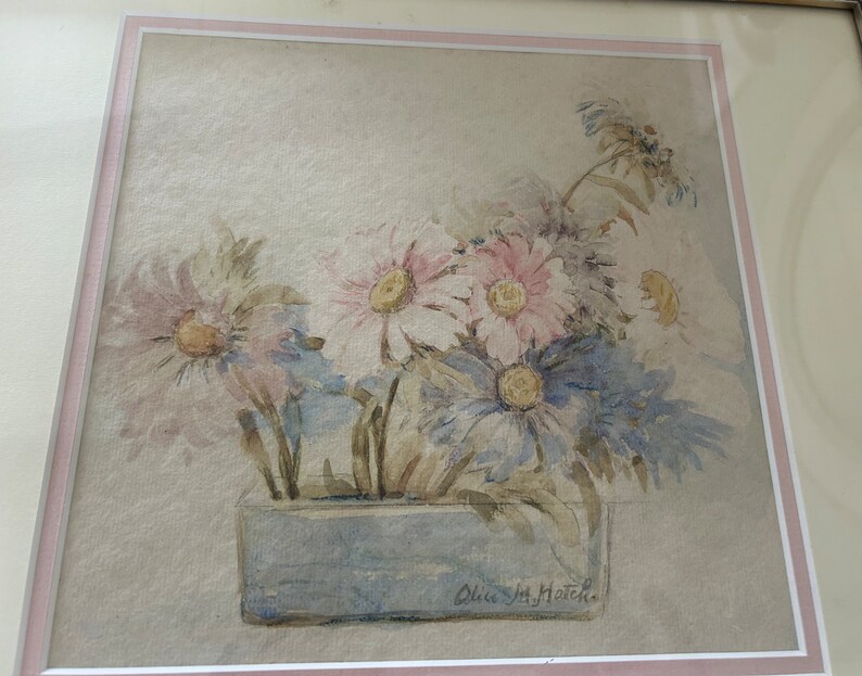 Vintage Original Watercolor Still Life Floral by Listed Artist Alice ...