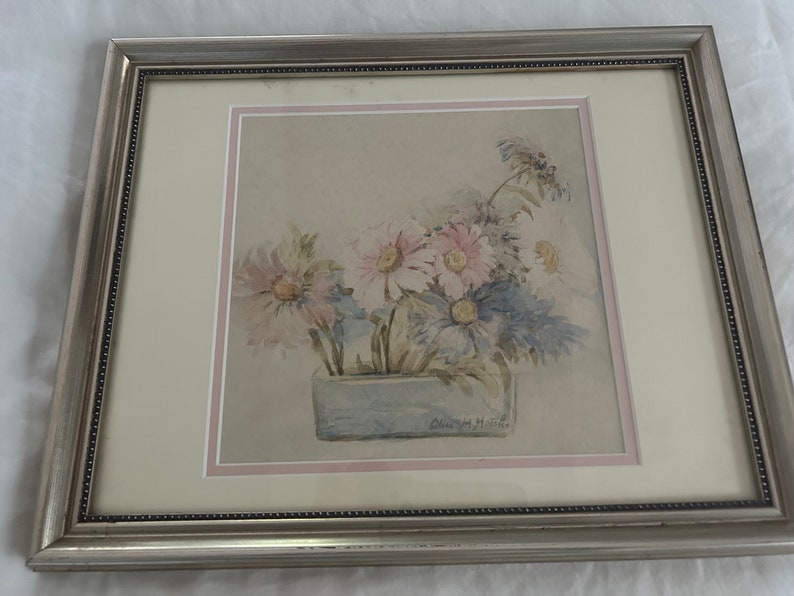 Vintage Original Watercolor Still Life Floral by Listed Artist Alice ...