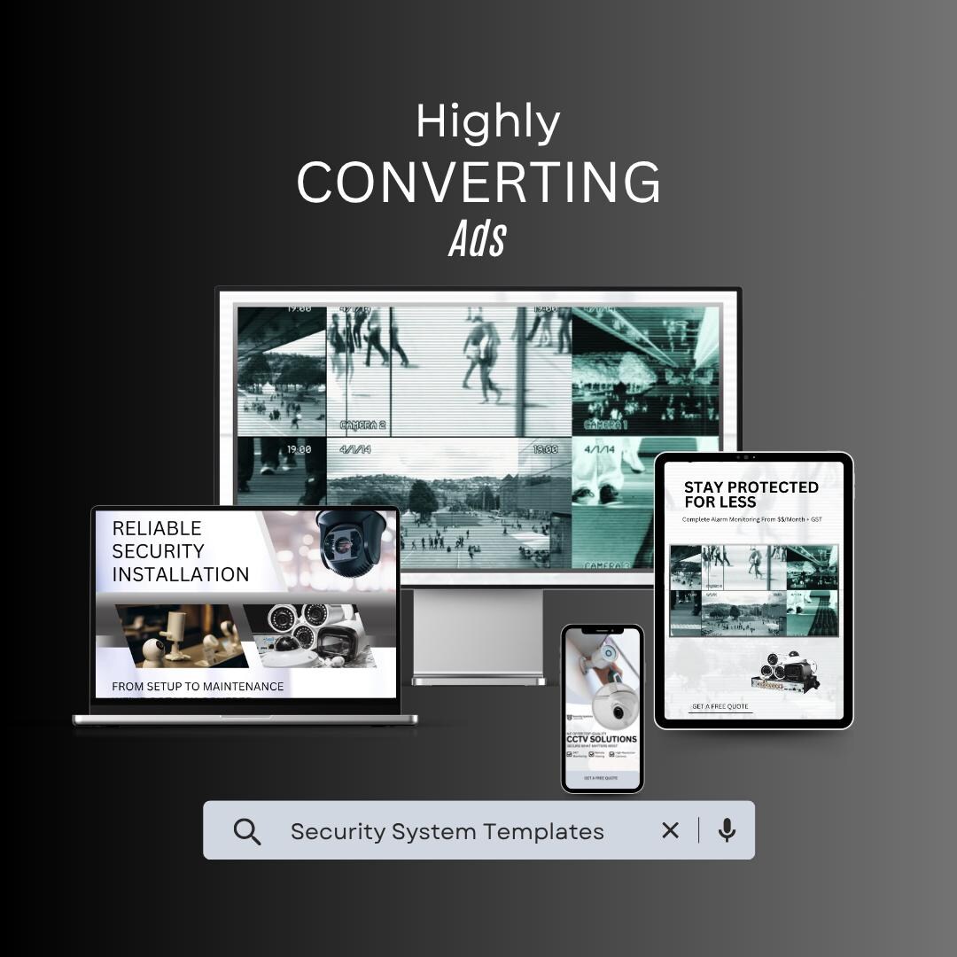 CCTV Installer Canva Ad Templates for Security Businesses Highly ...