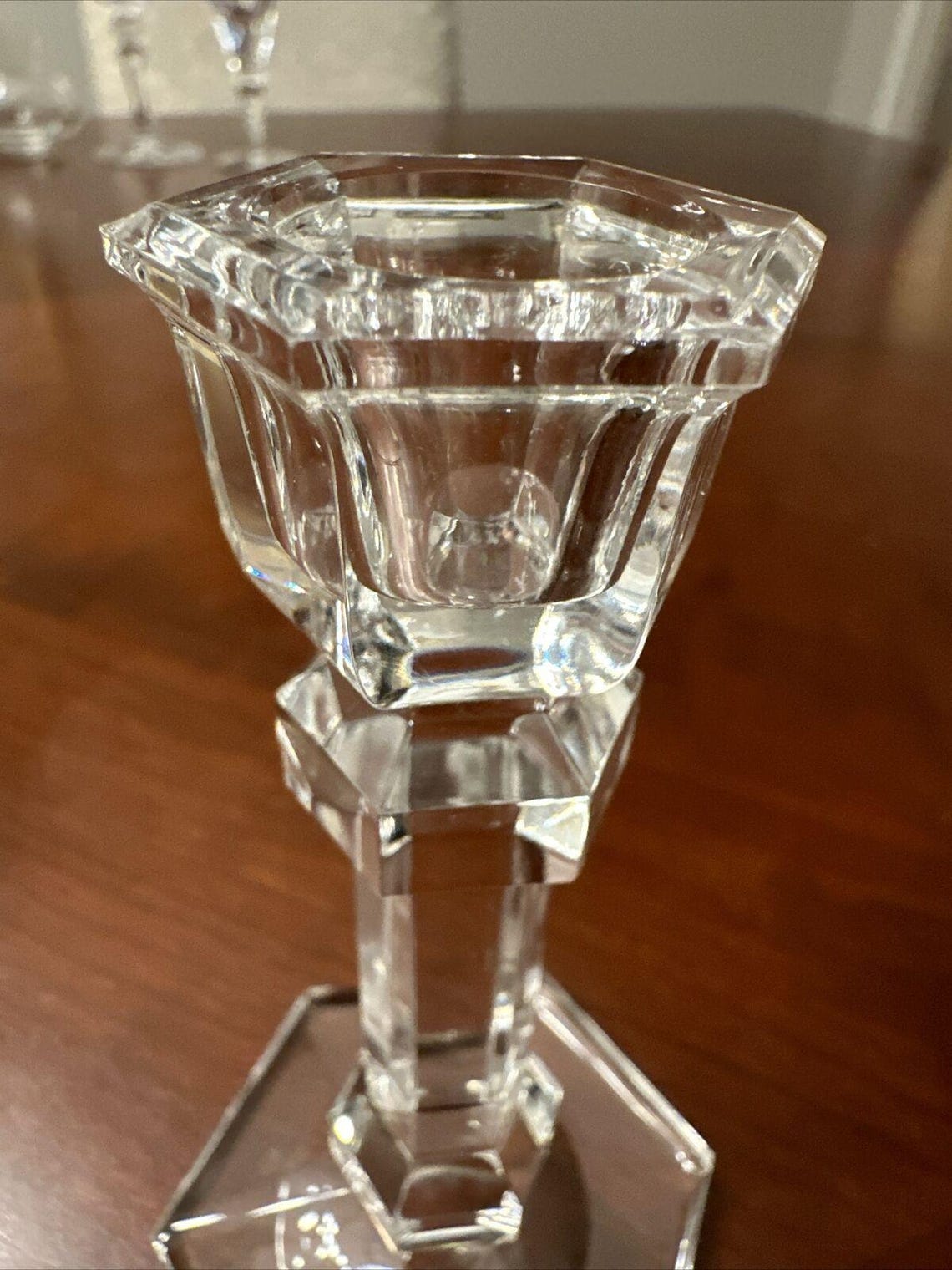 Vintage Single VAL ST. LAMBERT Crystal Candlestick 5” Tall - Etsy