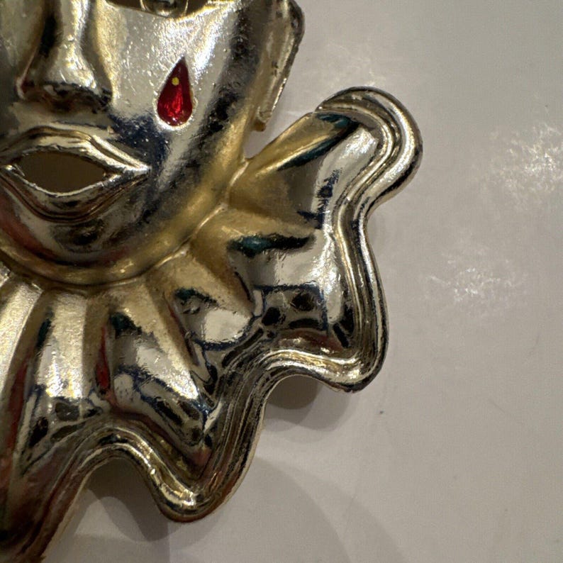 Vintage Gold Tone Pierrot Clown Face Year Drop Brooch Pin - Etsy