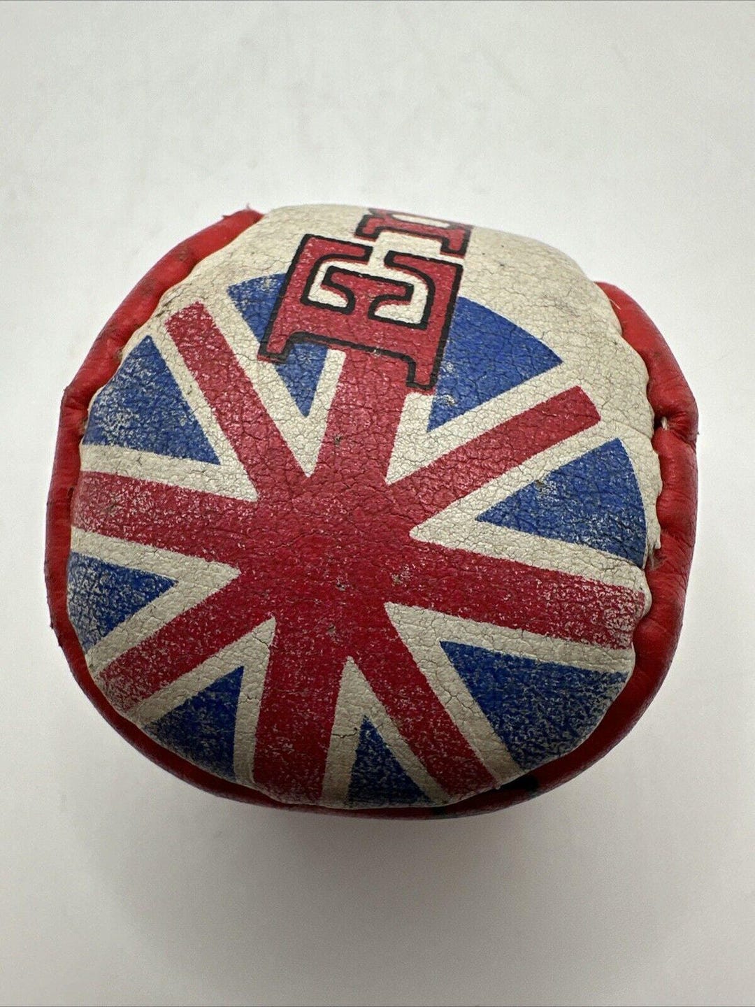 Vintage London England Flag Hacky Sack Footbag 1980's 2-panel Leather ...
