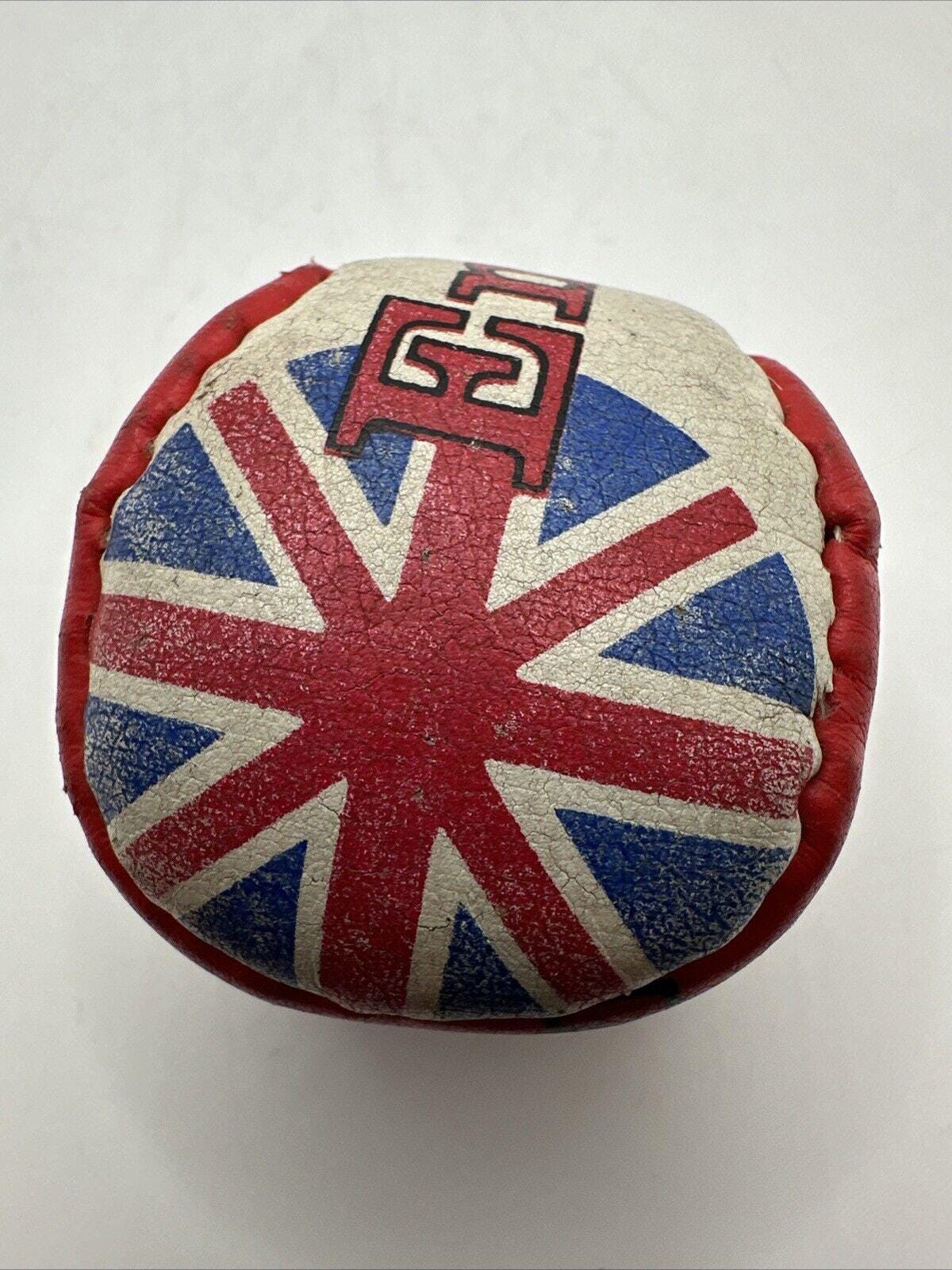 Vintage London England Flag Hacky Sack Footbag 1980's 2-panel Leather ...