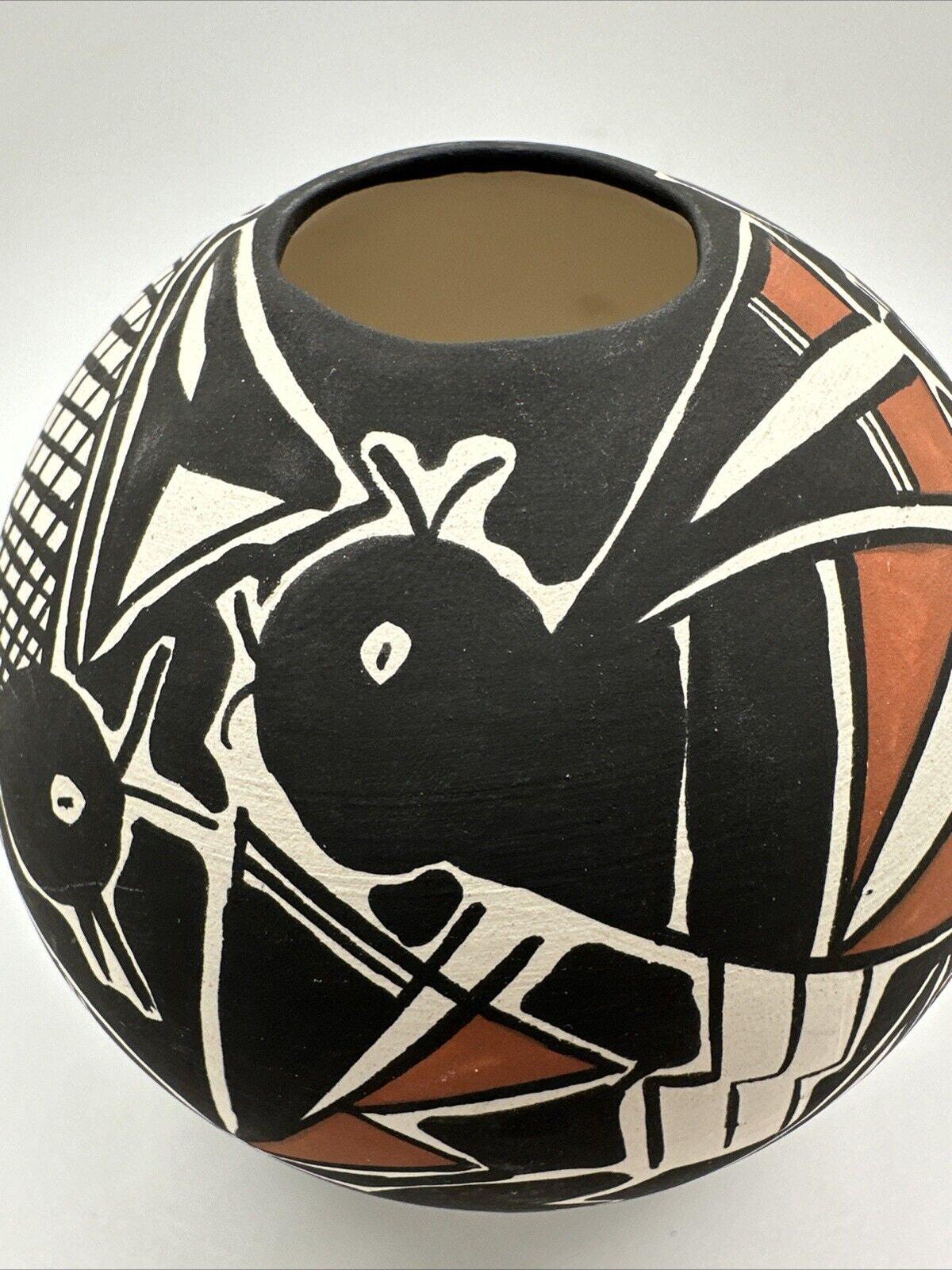 Acoma Pueblo Pottery Hand Painted Seed Pot by Myra Lukee 3.5 Geometric ...
