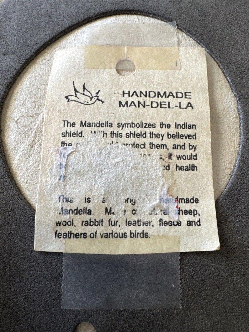 VTG Native American Handmade Mandella Southwest Dream Catcher Fur X ...