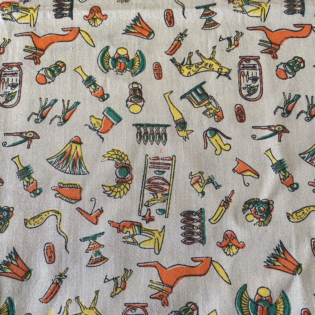 EGYPTIAN Style Cloth Tan Vintage Fabric Cotton or Blend, 36 in (L) X 56 ...