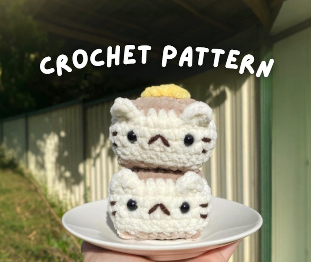 Crochet PATTERN Pancake Cat Digital Amigurumi Loaf Bun Small Kitten ...