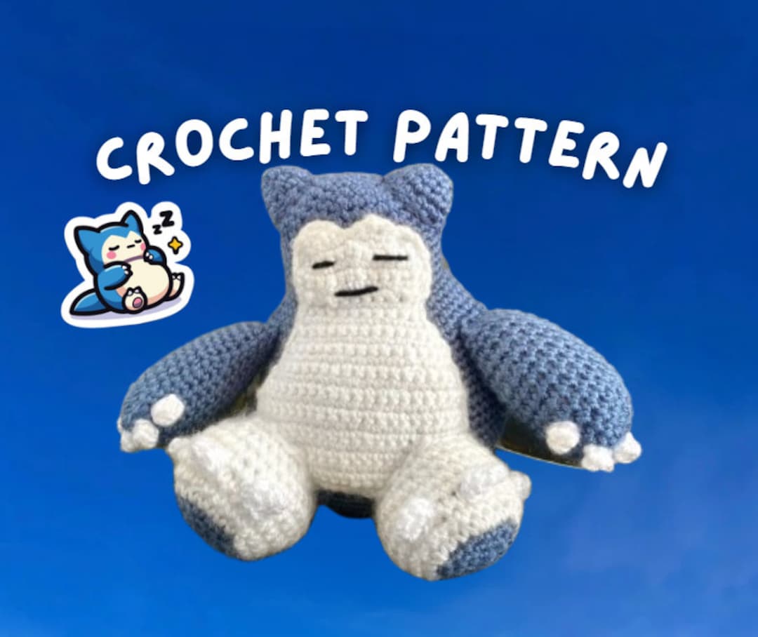 Sleepy Snorlax PATTERN Crochet Amigurumi Plush Digital Easy Beginner ...