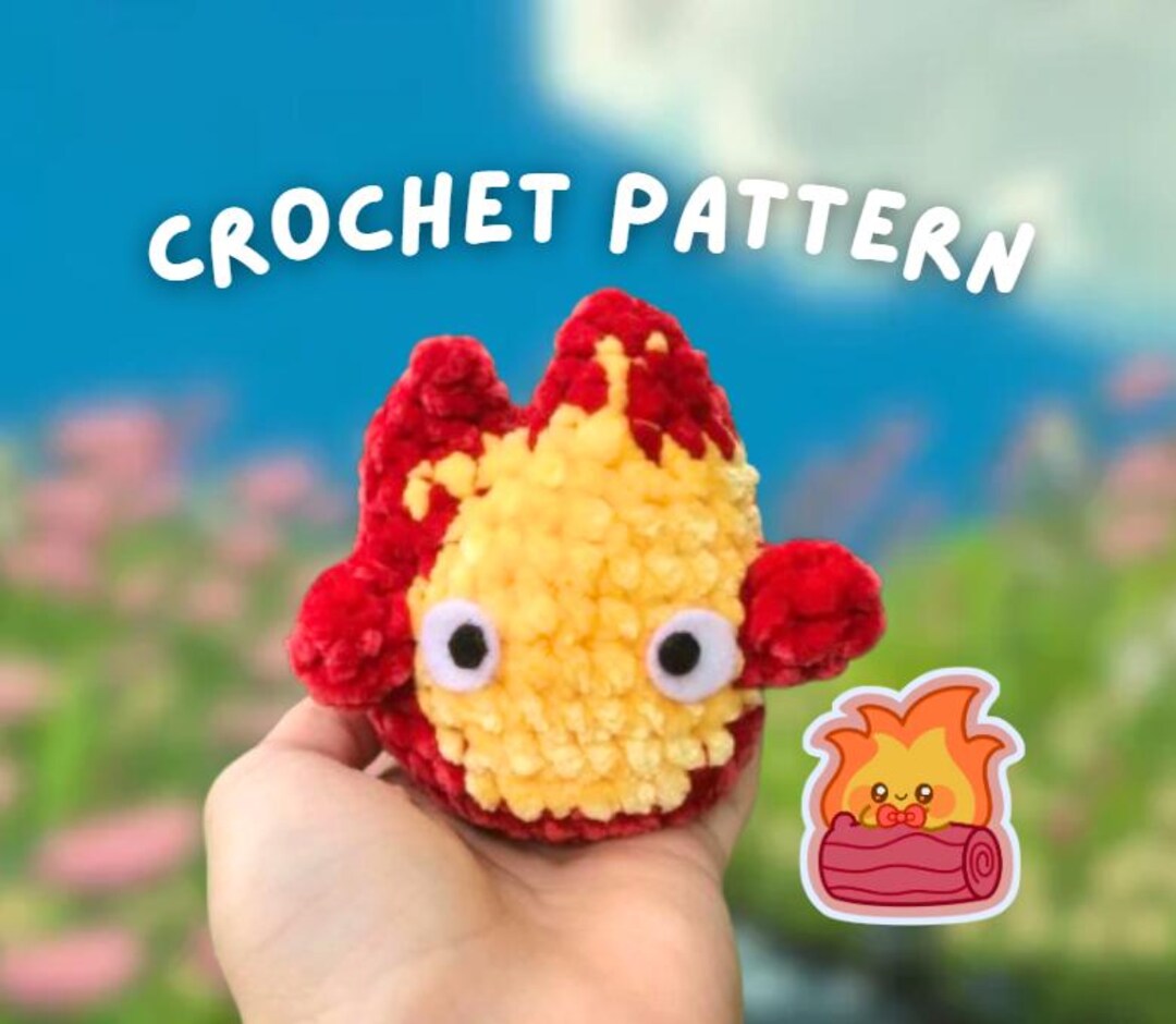 Anime Fire Demon PATTERN Crochet Plush Amigurumi Flame Small Studio ...