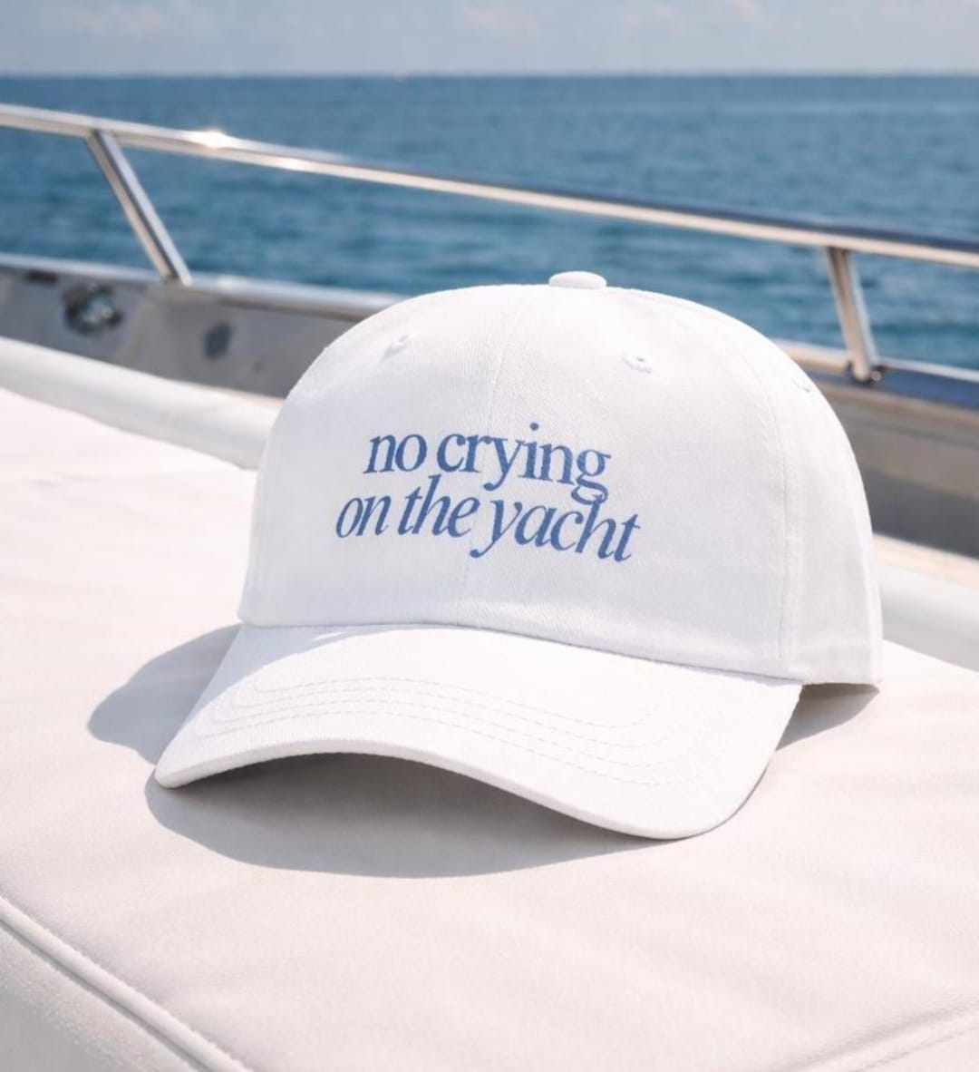 No Crying on the Yacht Hat, Funny Yacht Hat, Embroidered Dad Hat, Yacht ...