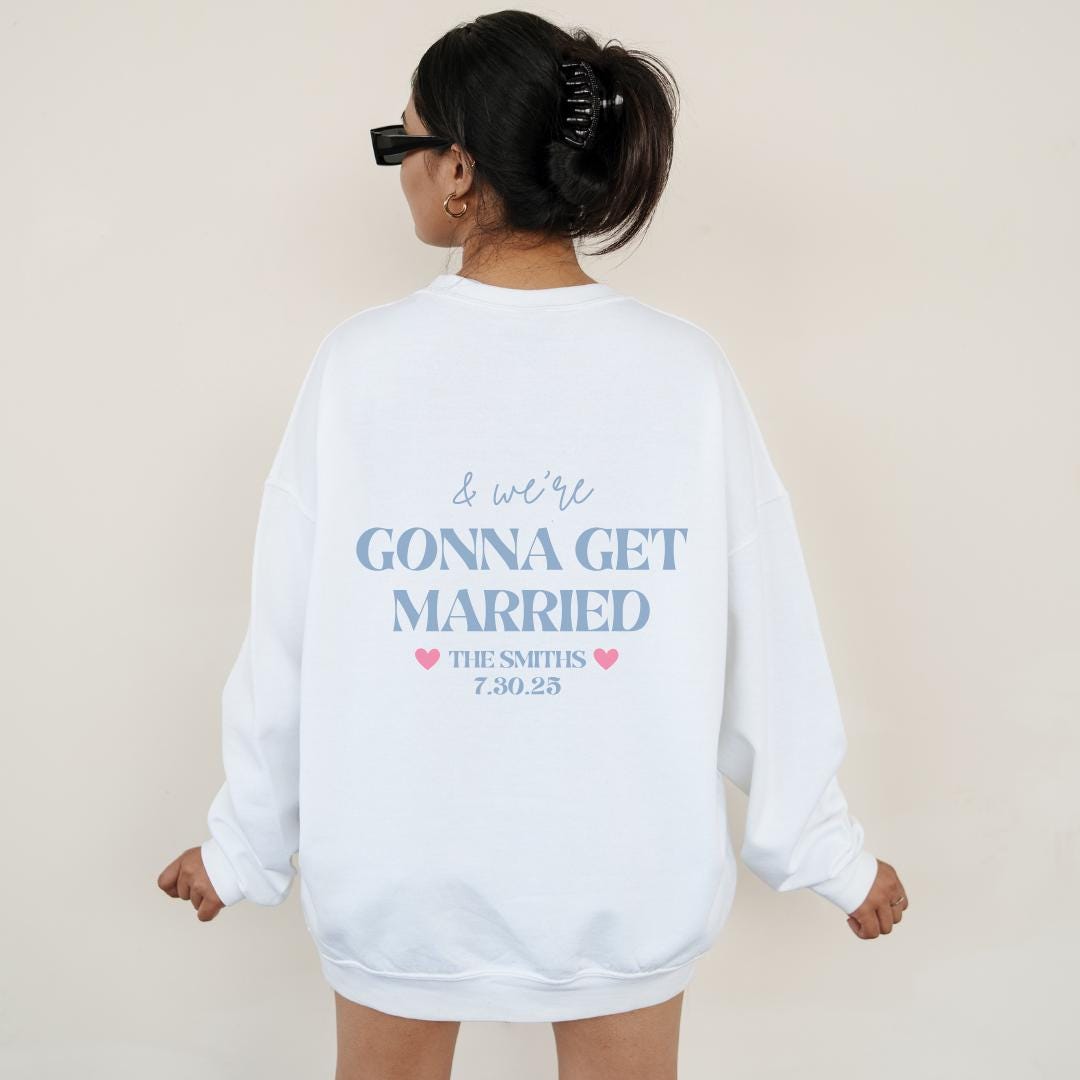 Personalized Going to the Chapel Wedding Crewneck Sweatshirt, Bridal ...
