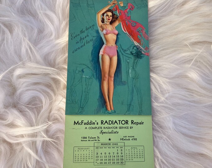 Vintage Pinup Girl Calendar Illustrated by KO Munsen 1946 - Etsy