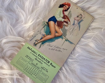 Vintage Pinup Girl Calendar Illustrated by KO Munsen 1946 - Etsy