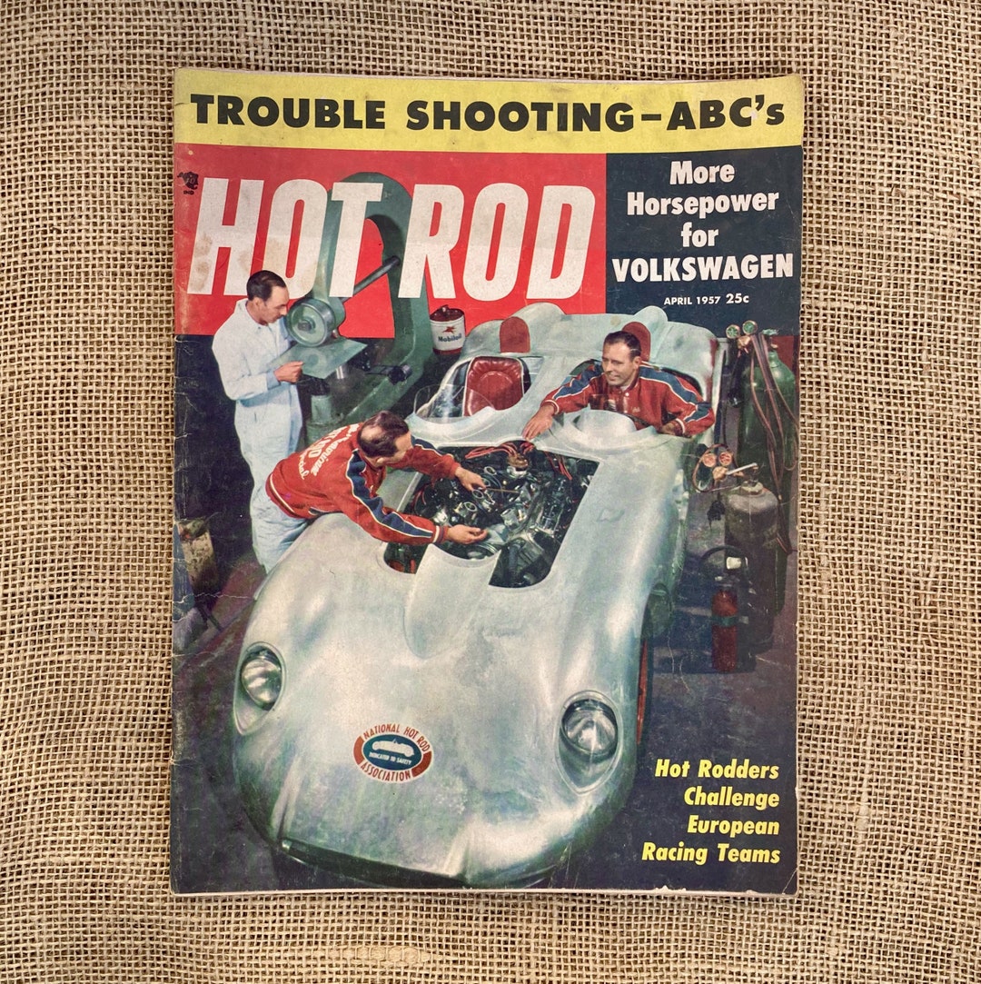Vintage Hot Rod Magazine April 1957 Volkswagen Article Inside - Etsy