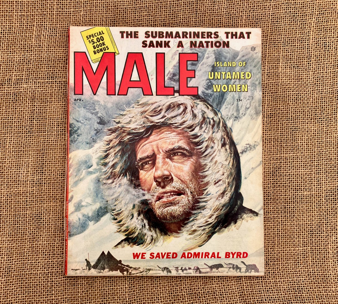 Vintage Male Classic Stag Magazine April 1956 Island of Untamed Women ...
