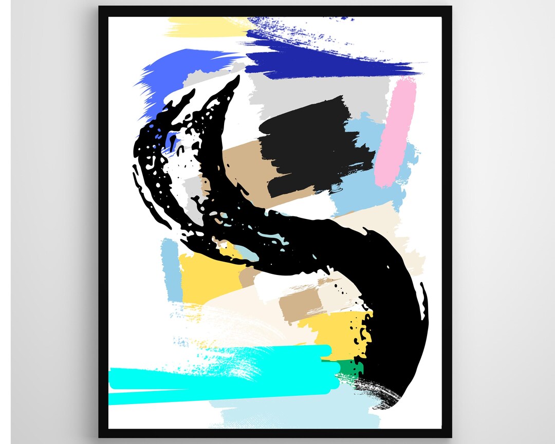 Painting for Office Abstract Art for Livingroom or Bedroom Digital ...