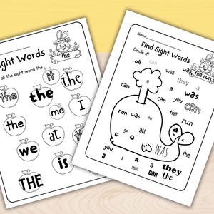Kindergarten Spelling & Alphabet Tracing Worksheets (PDF) - Etsy