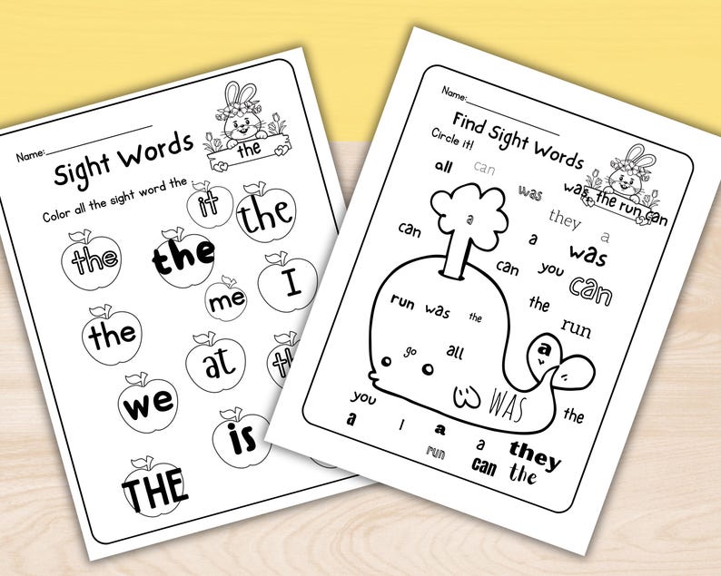 Kindergarten Spelling & Alphabet Tracing Worksheets (PDF) - Etsy