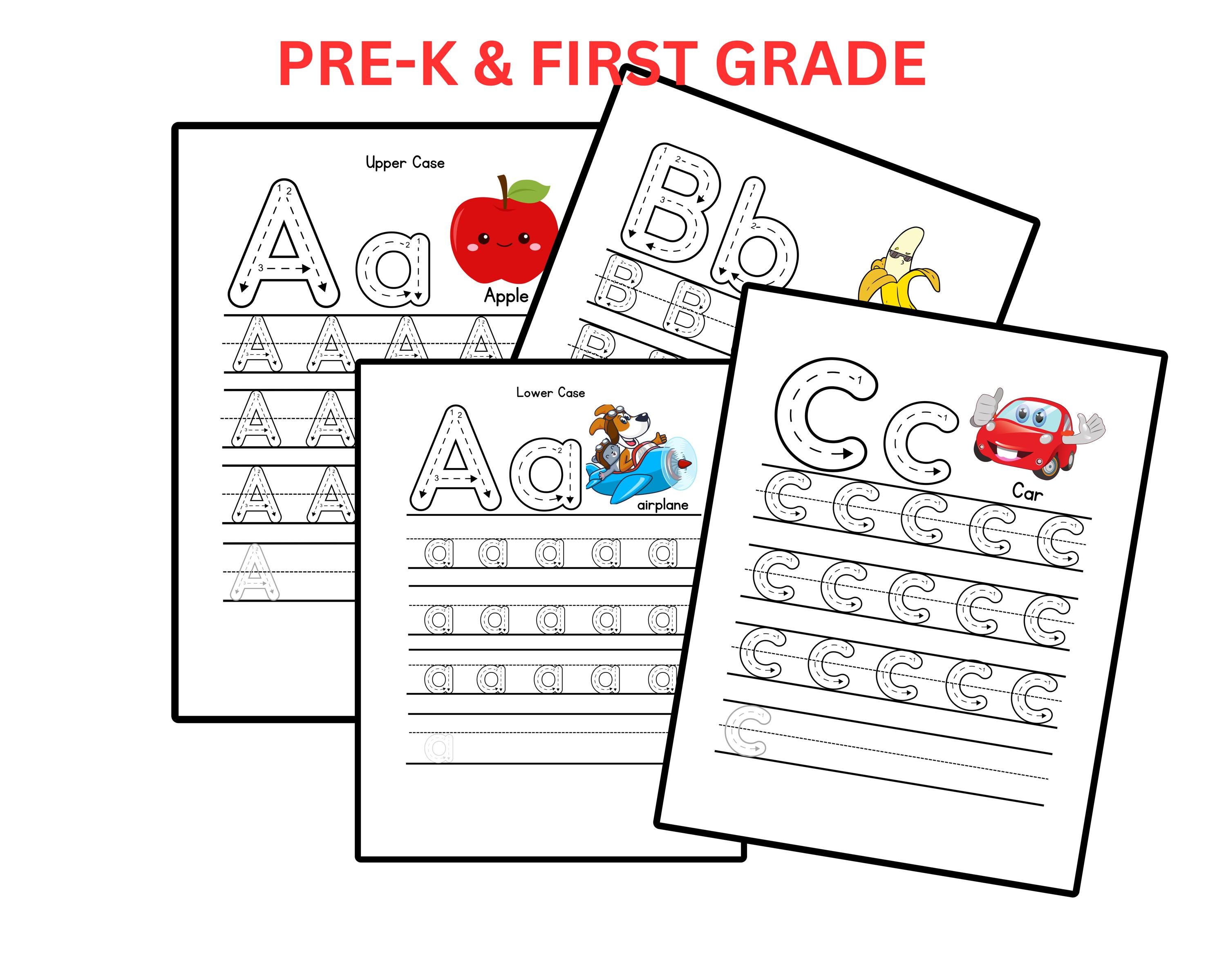 Sightwords Alphabet Worksheet for Pre-k and 1st Grader Trace the ...